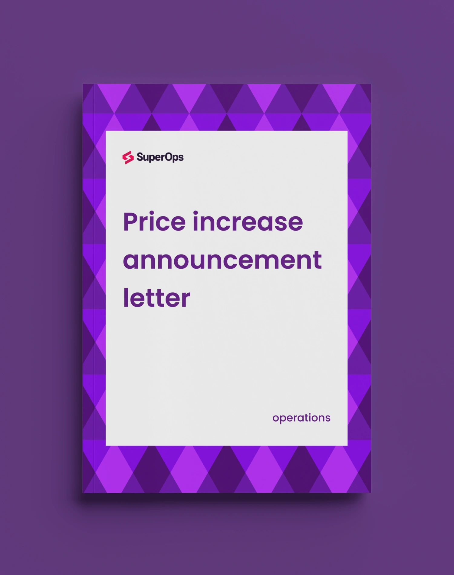 Price increase announcement letter for MSPs | Download for free | SuperOps