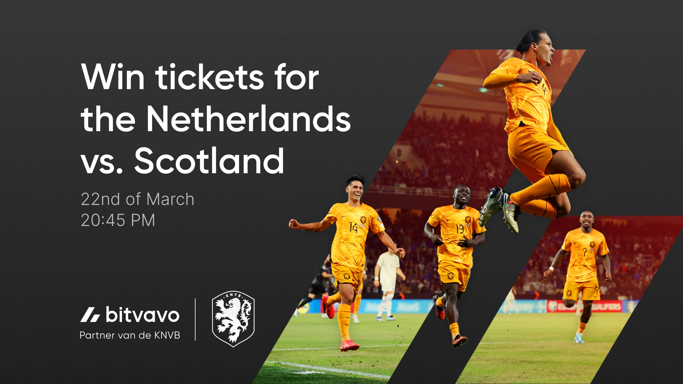 Win tickets: Netherlands vs. Scotland football match | Bitvavo.com