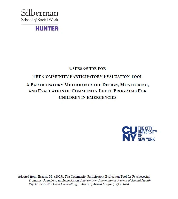 Users Guide For The Community Participatory Evaluation Tool A