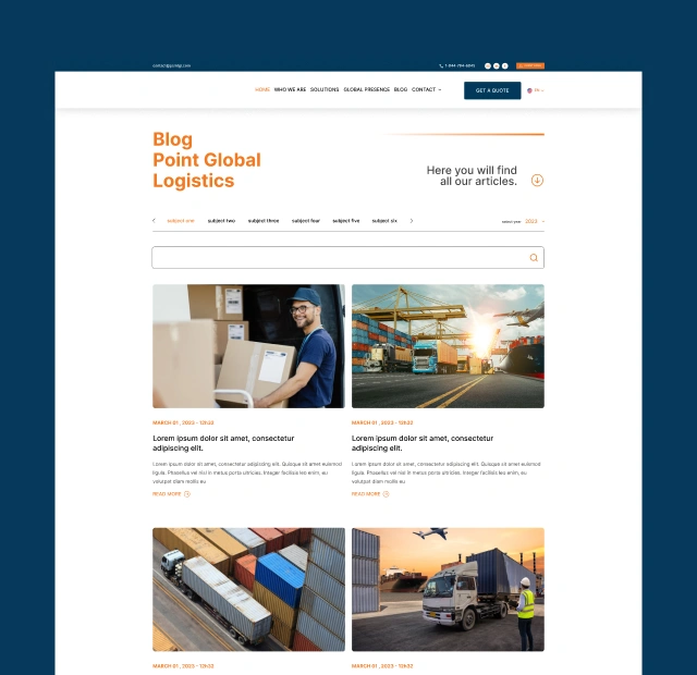 Case Point Global Logistics | DevzDesign