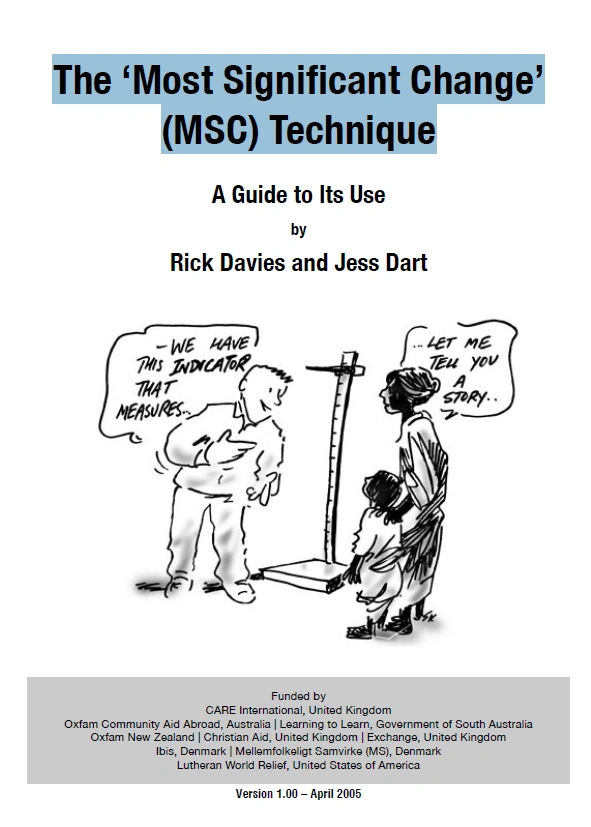 THE ‘MOST SIGNIFICANT CHANGE’ (MSC) TECHNIQUE A GUIDE TO ITS USE - IASC ...