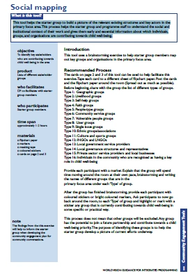 SOCIAL MAPPING- WORLD VISION INTERNATIONAL - IASC MHPSS M&E FRAMEWORK ...