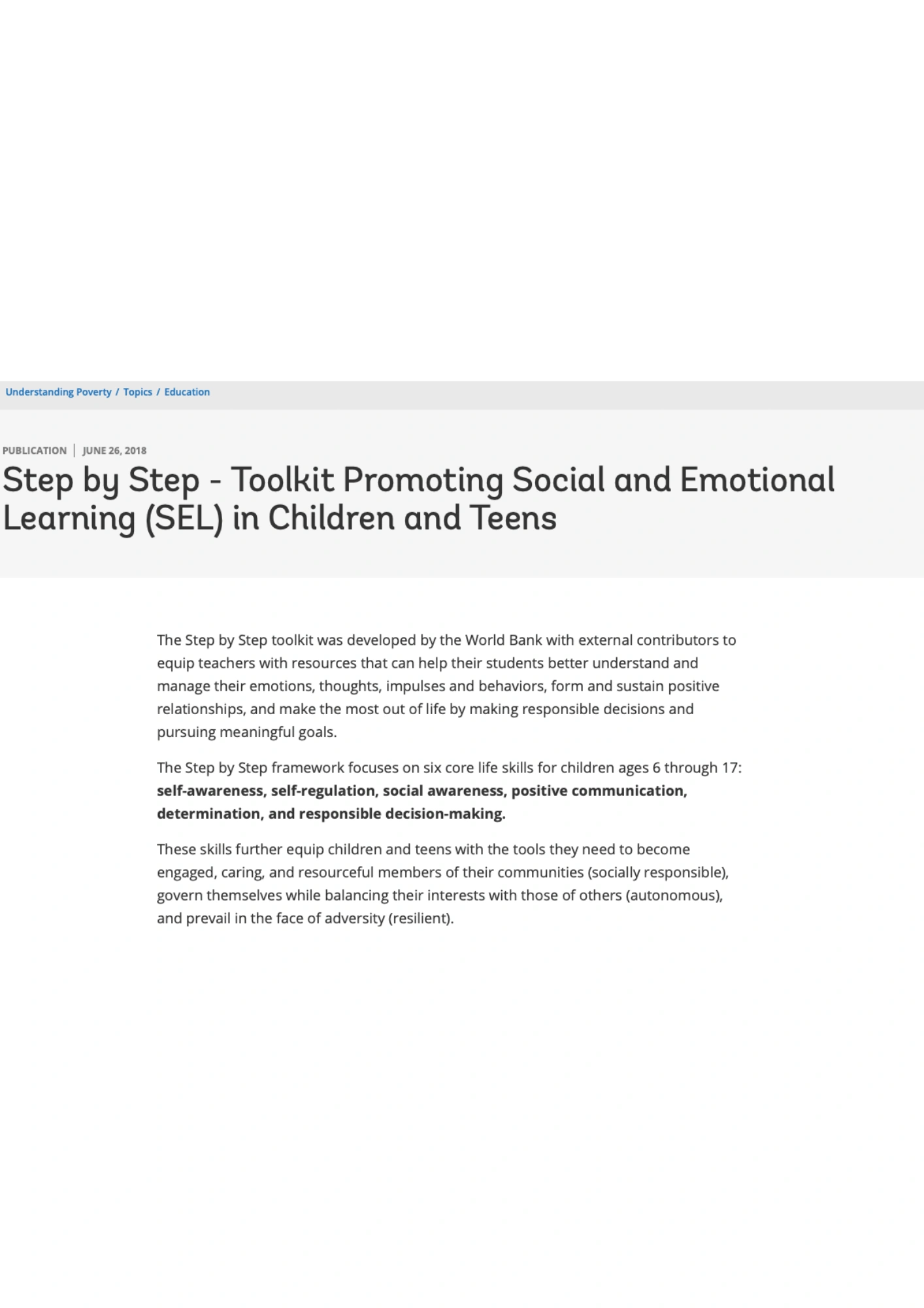 Step by Step Toolkit Promoting Social and Emotional Learning (SEL) in ...