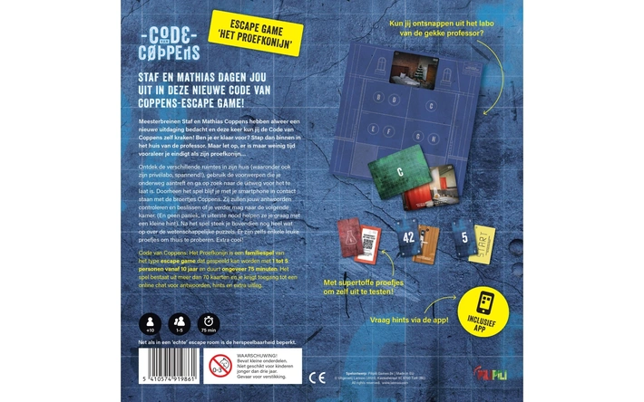 Code van Coppens - Het proefkonijn escape game - De ADshop
