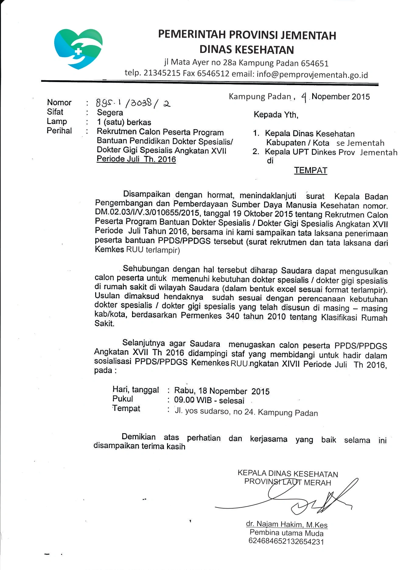 Contoh Surat Dinas yang Baik dan Benar (Gratis Template) - Jobstreet ...
