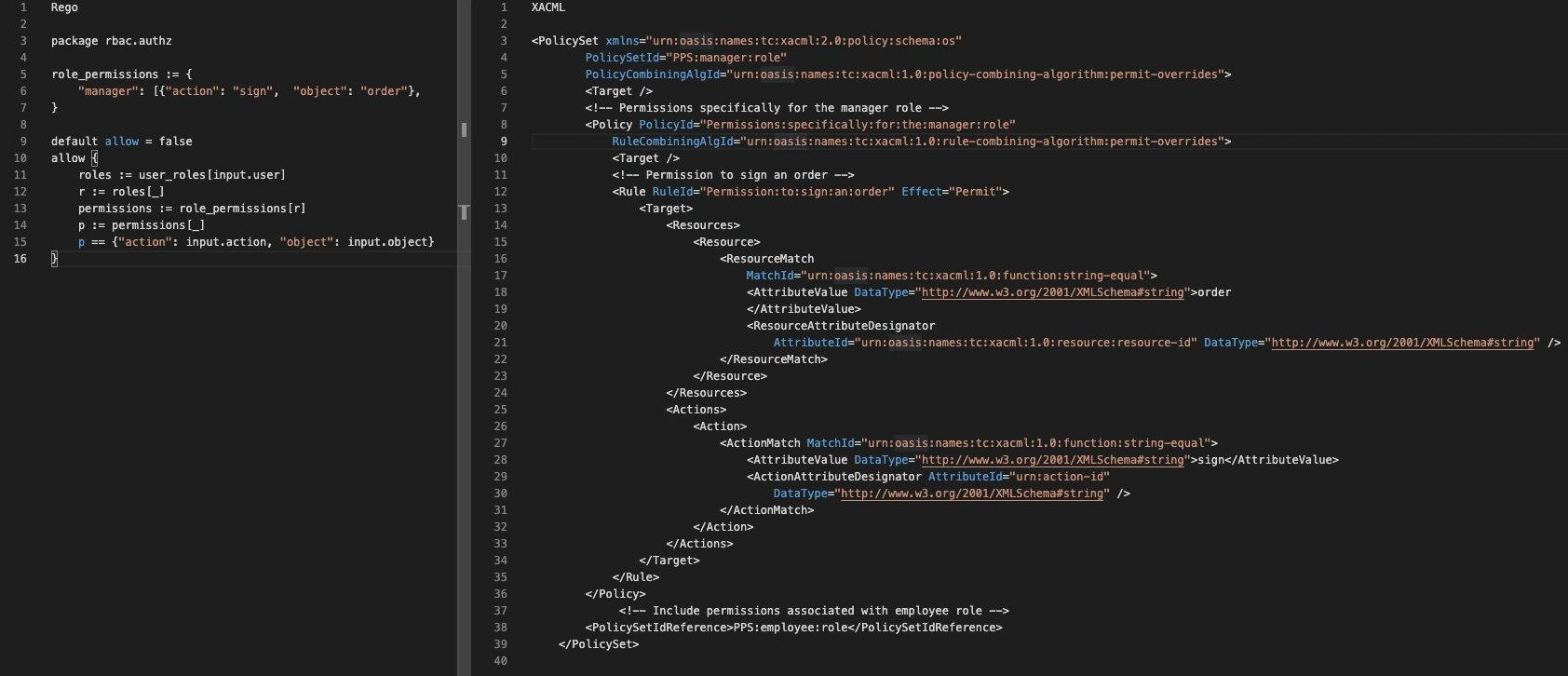 OPAL + OPA VS XACML | Permit