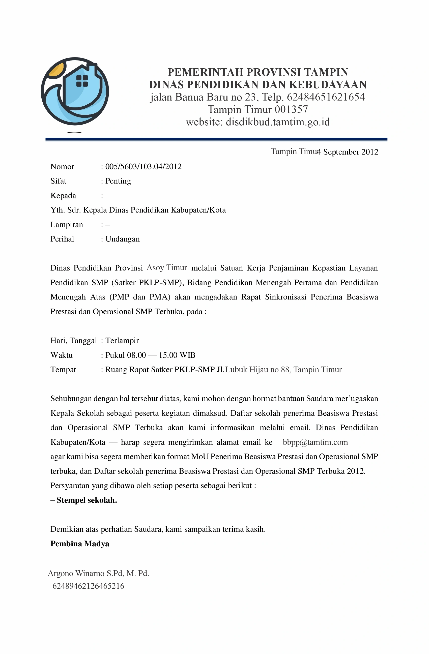 Contoh Surat Dinas yang Baik dan Benar (Gratis Template) - Jobstreet ...