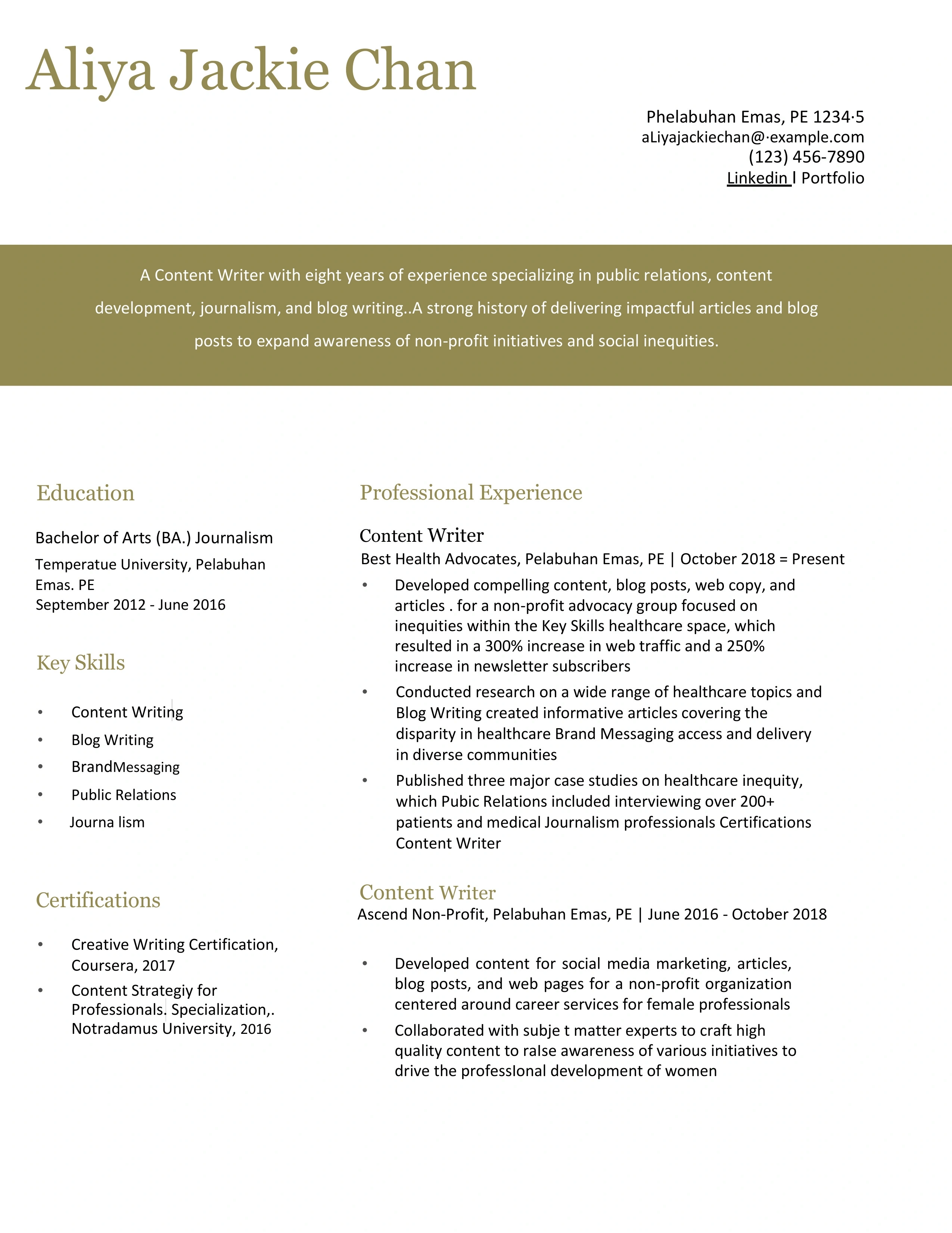 15 Contoh CV Bahasa Inggris dan Cara Membuatnya - Jobstreet Indonesia