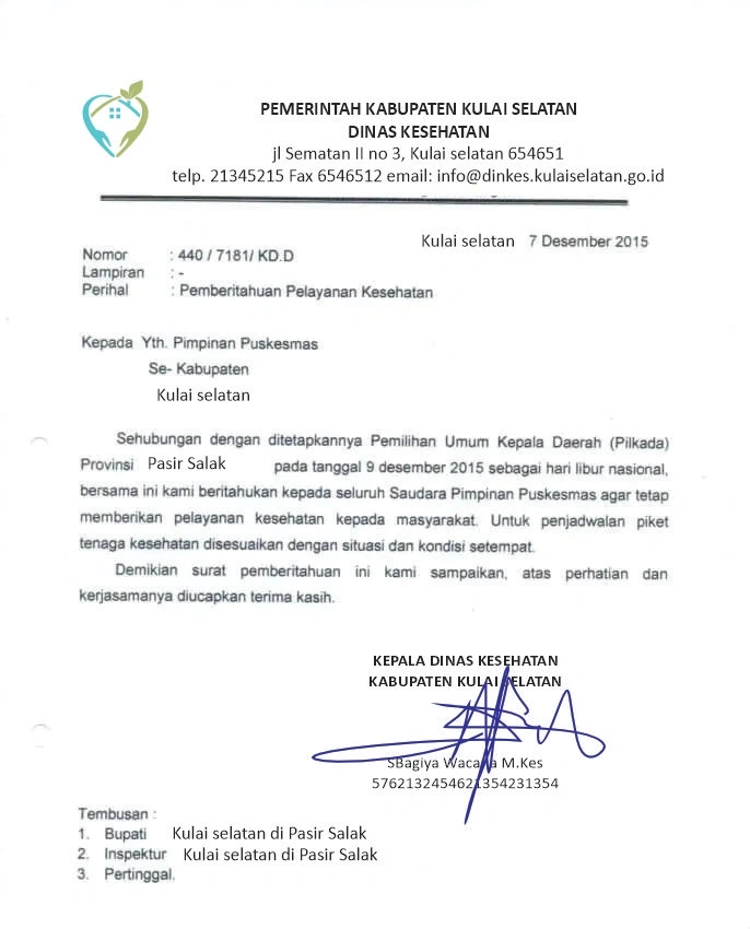 Contoh Surat Dinas yang Baik dan Benar (Gratis Template) - Jobstreet ...