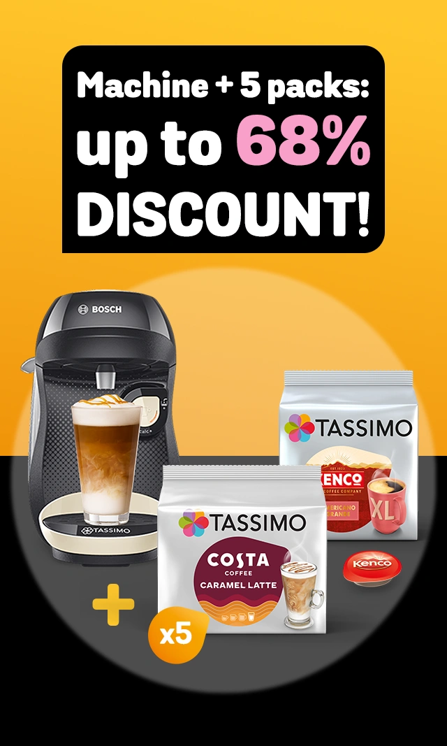 TASSIMO coffee pod & coffee machine deals