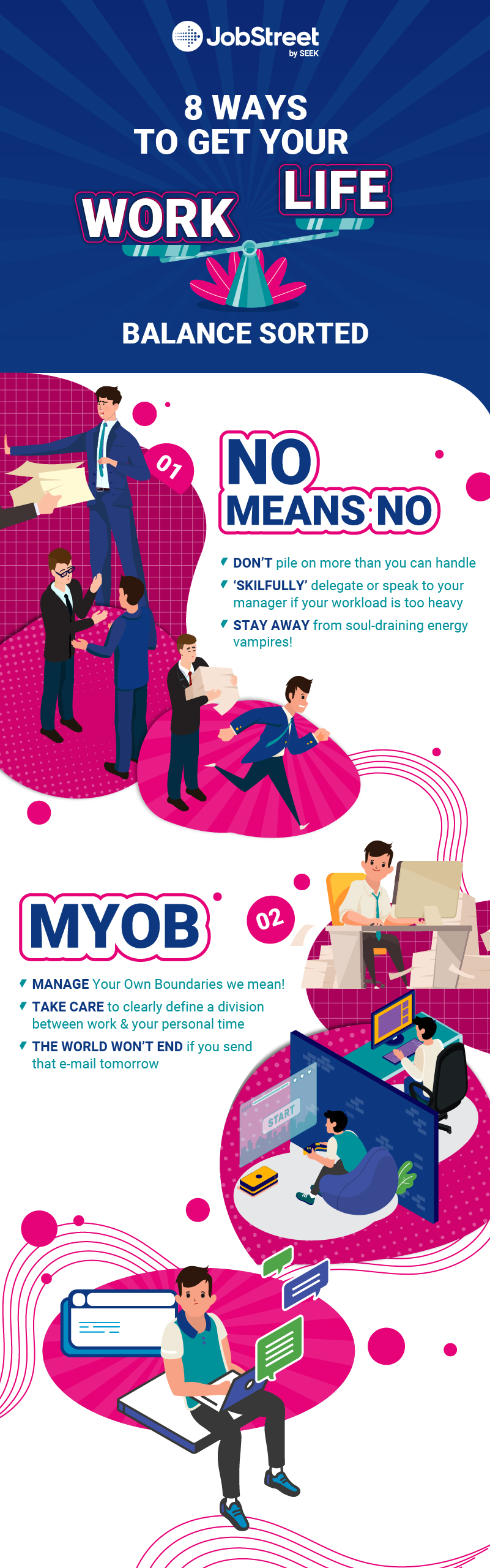 8 Ways to Get Your Work-Life Balance Sorted (Infographic) - Jobstreet Singapore