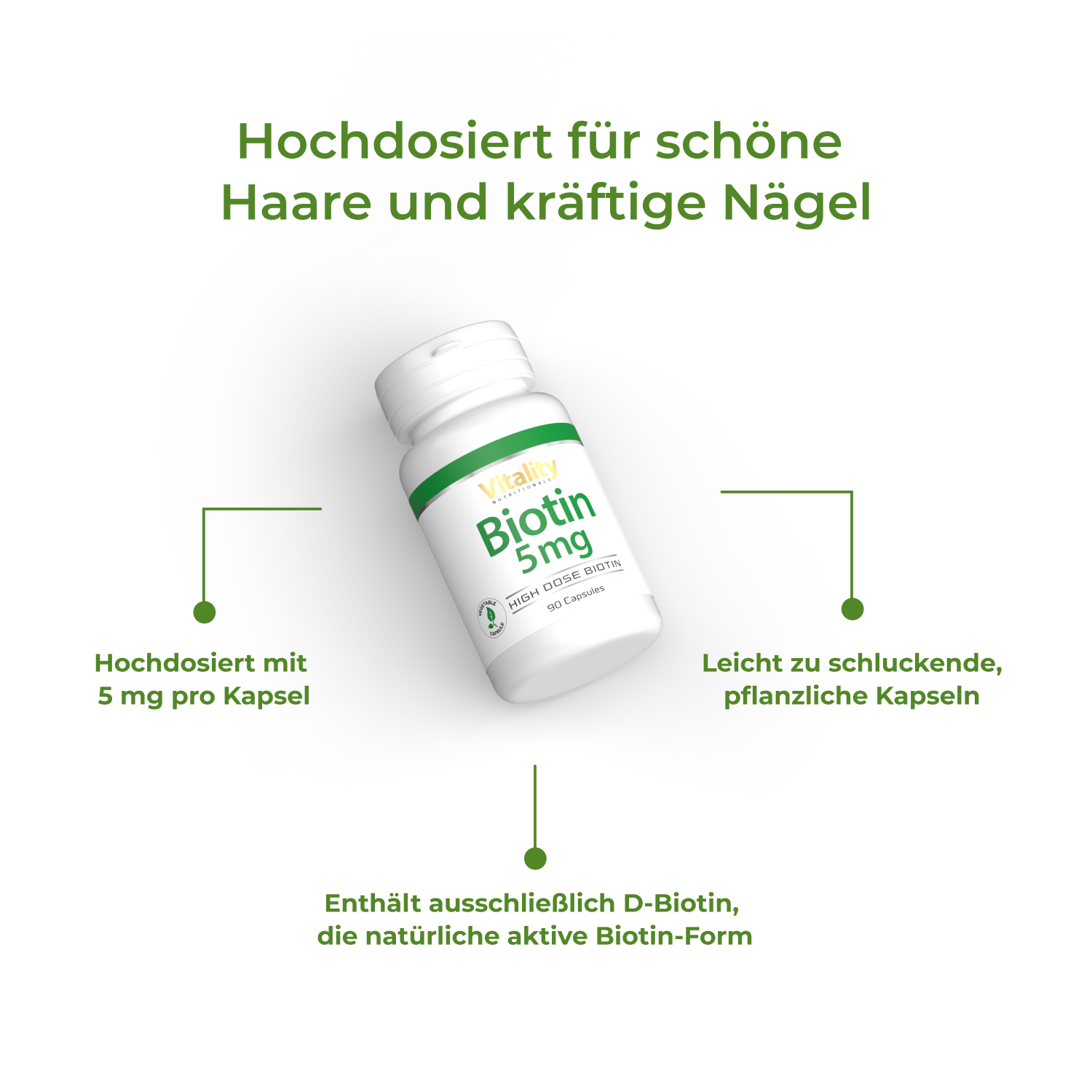 Biotin 5 mg (5000 µg) Kapseln bestellen | VitaminExpress