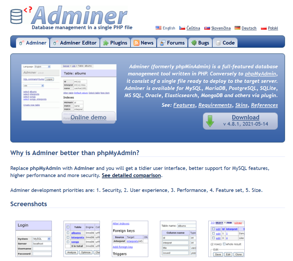 Adminer SSRF Vulnerability (CVE-2021–21311)