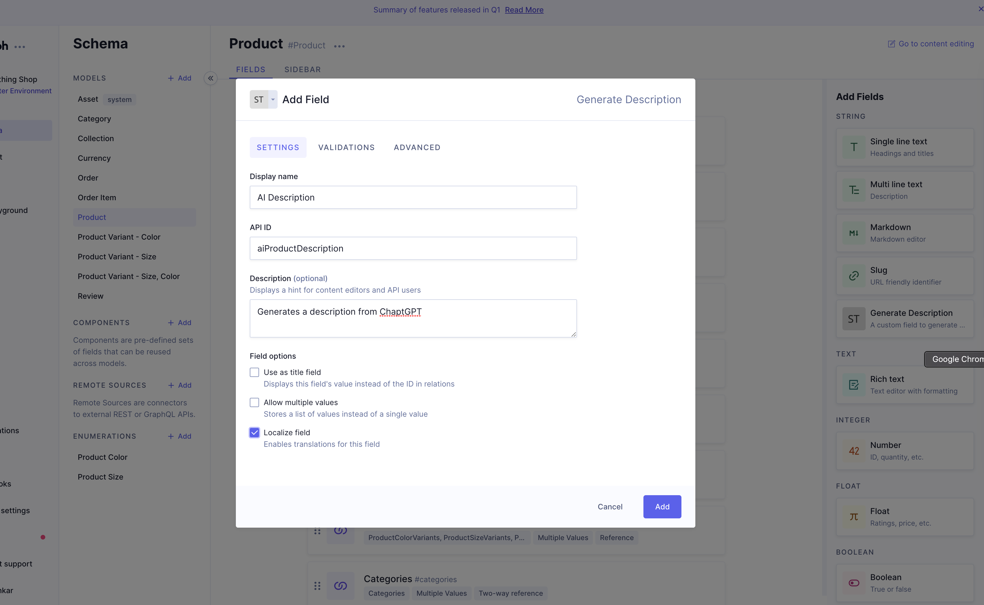 Using AI to generate product descriptions in Hygraph | Hygraph