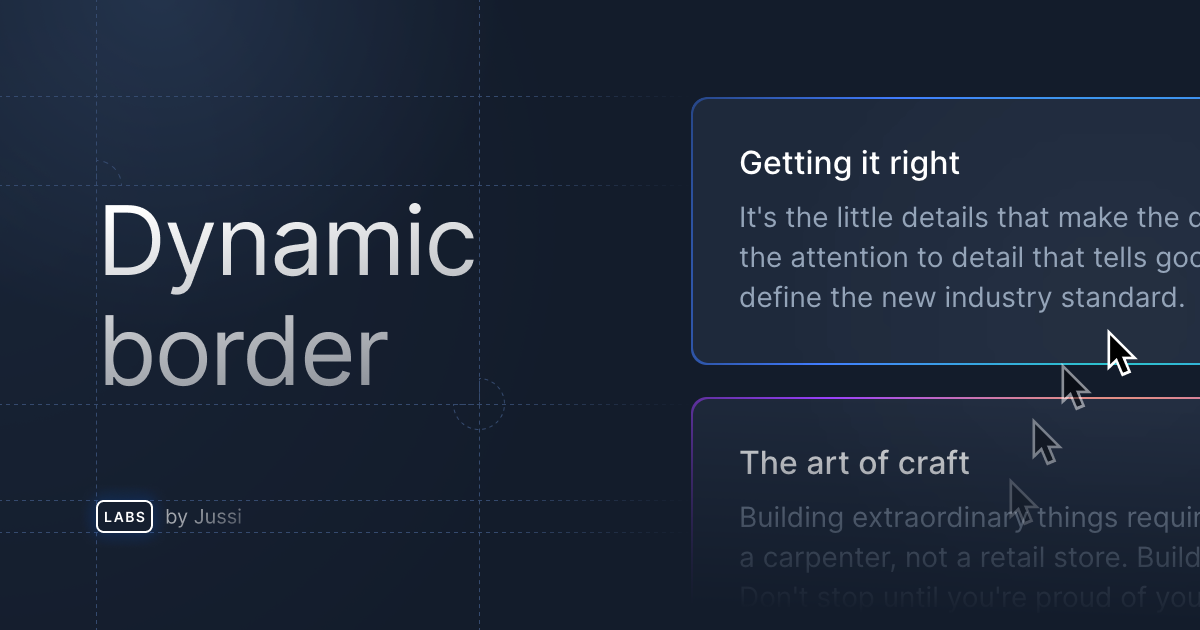 Dynamic border | Jussi Virtanen