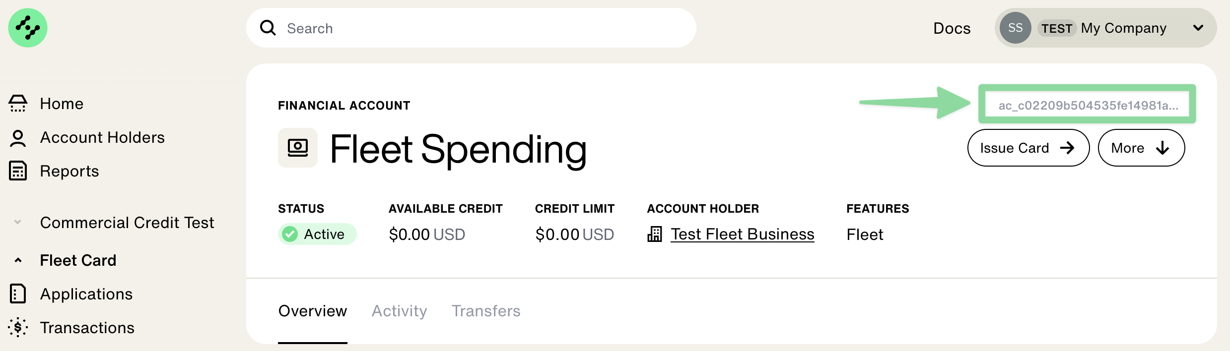 Add Funds to an Account – Highnote Documentation