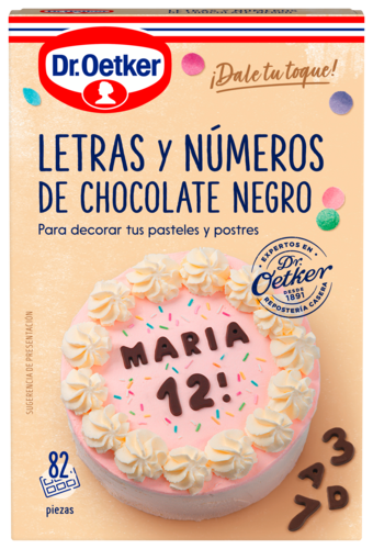 Letras y números de chocolate - Chocolates | Dr. Oetker