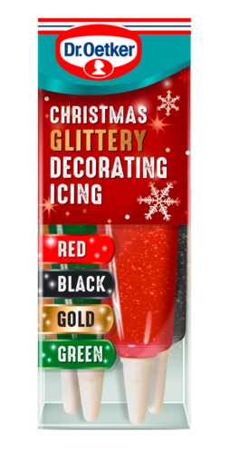 Christmas Glittery Writing Icing - Decorating Icings | Dr. Oetker