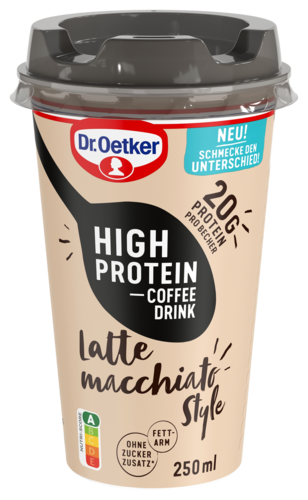 High Protein Coffee Drink - Latte Macchiato Style - High Protein | Dr ...