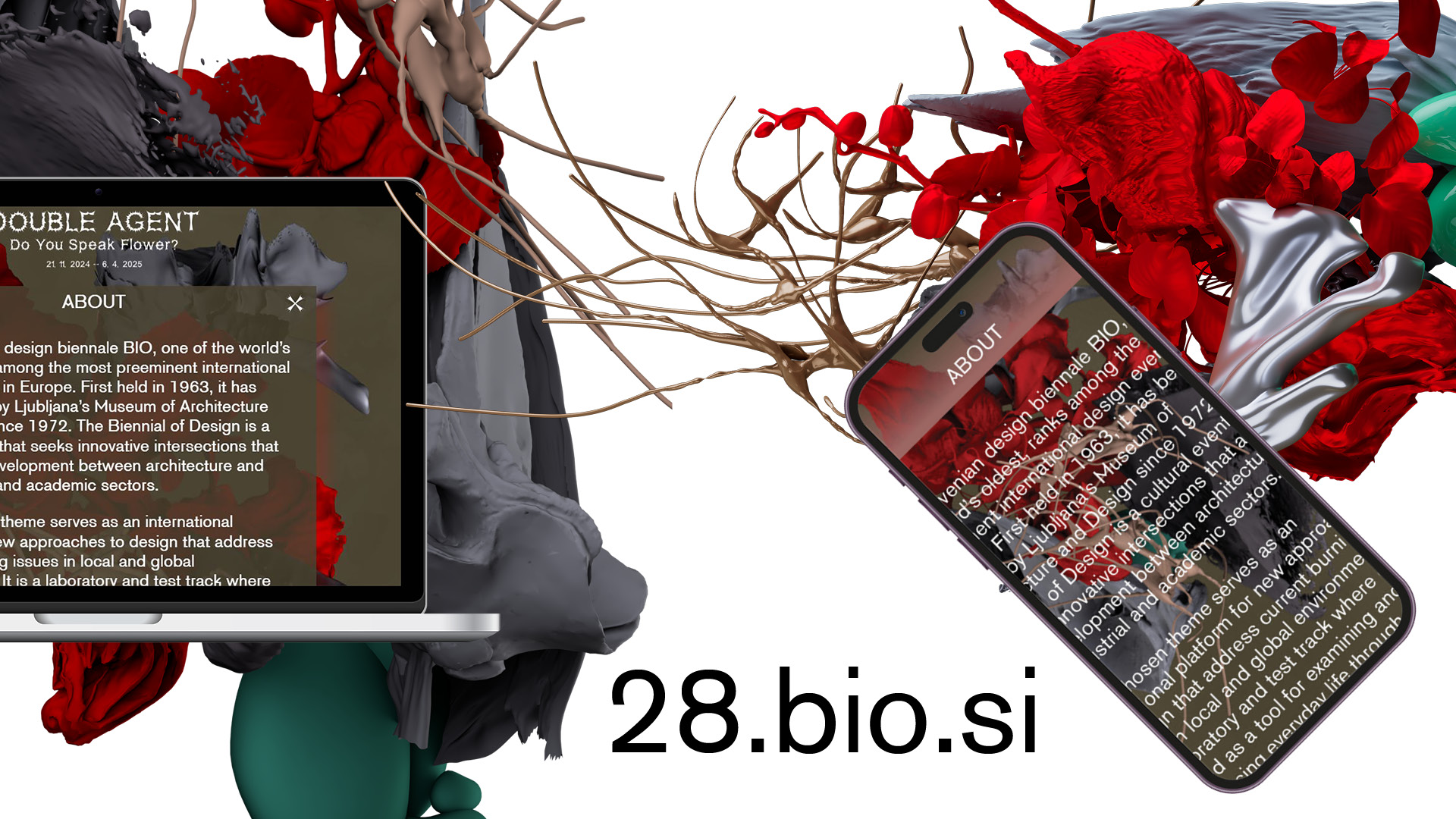 Website of the 28th Biennial of Design: 28.bio.si