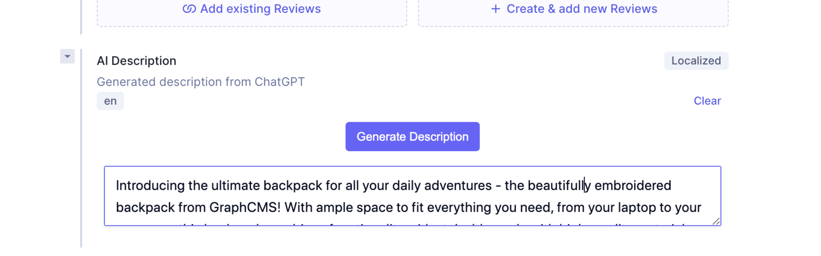 Using AI to generate product descriptions in Hygraph | Hygraph