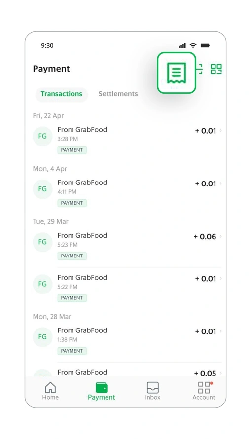 Getting Your Payment Report - GrabMerchant Website
