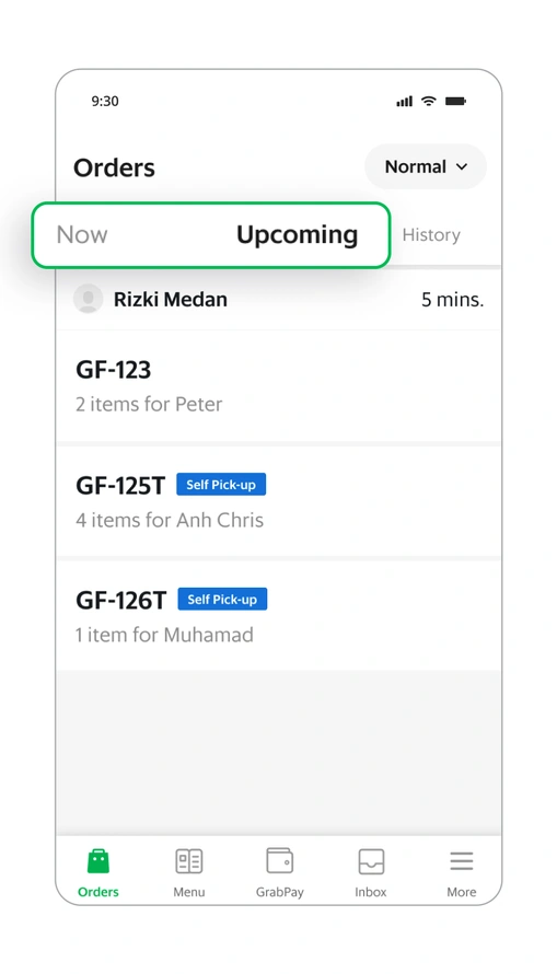 Managing Self Pick-up Orders and Scheduled Orders - GrabMerchant Website