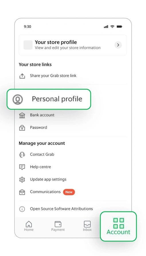 Set up or edit your store profile, with just a few taps - GrabMerchant Website