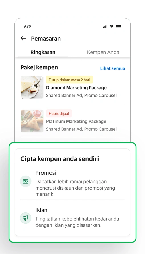 Kembangkan perniagaan anda melalui iklan, promosi, dan kempen ...
