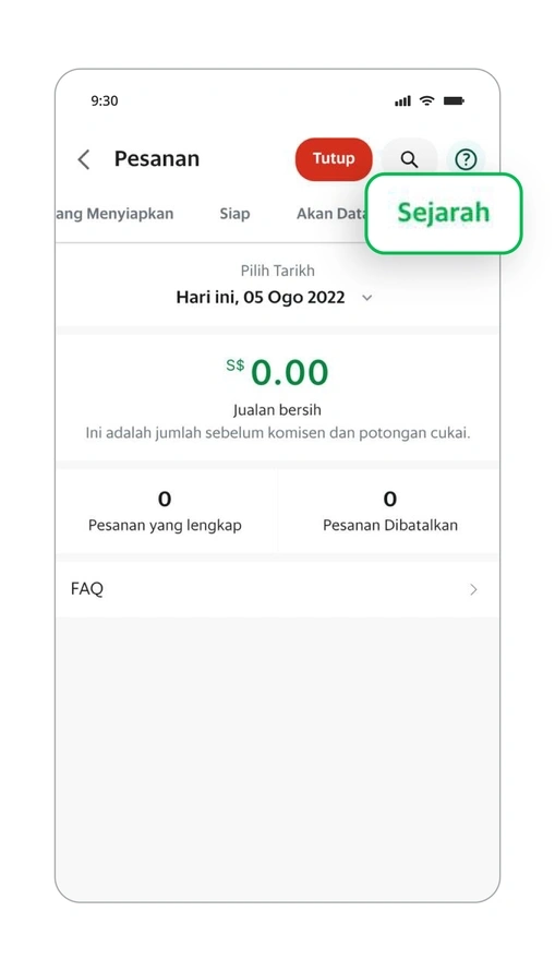 Laporan Kewangan Anda - GrabMerchant Website