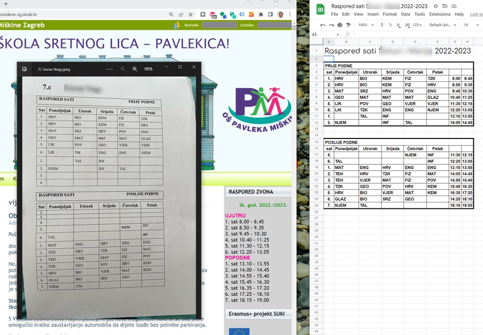 Članak "Raspored sati za školu" | edukacijE.hr