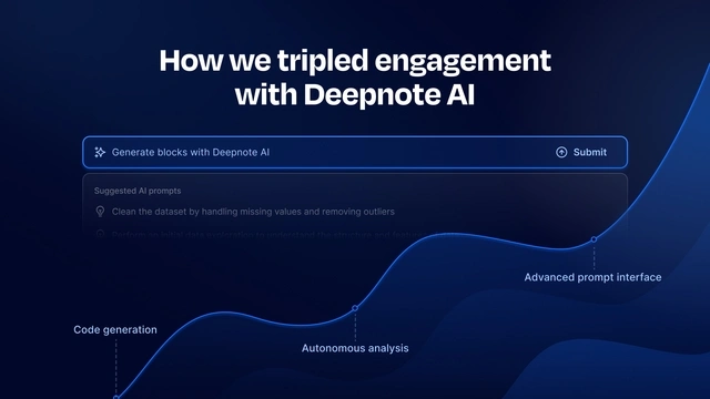 Beyond AI chatbots: how we tripled engagement with Deepnote AI
