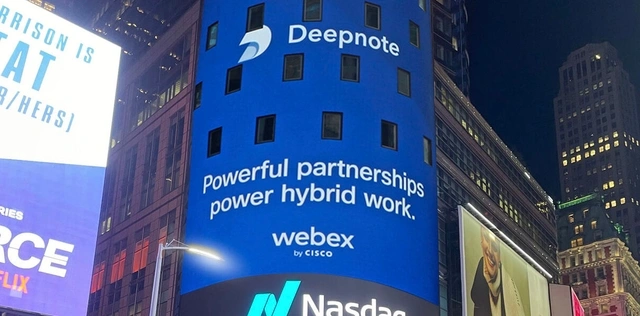 Deepnote & Webex light up Times Square