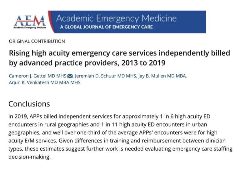 More high-acuity ED patients seen by PAs & NPs | Emergency Medicine ...