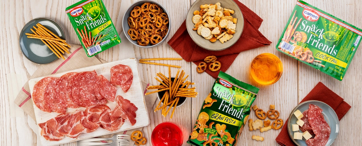 Snack salati e stuzzichini per aperitivi