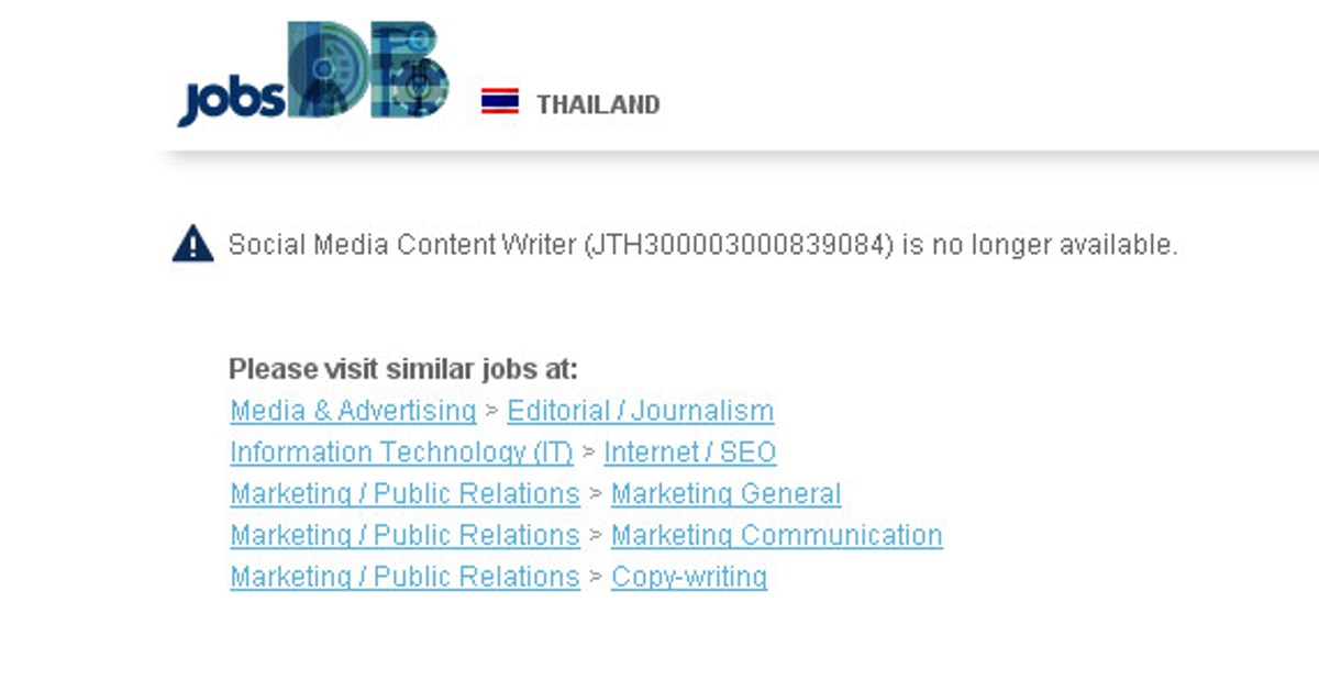 ตำแหน่งงานบนเว็บ jobsdb อยู่นานแค่ไหน - Jobsdb ไทย