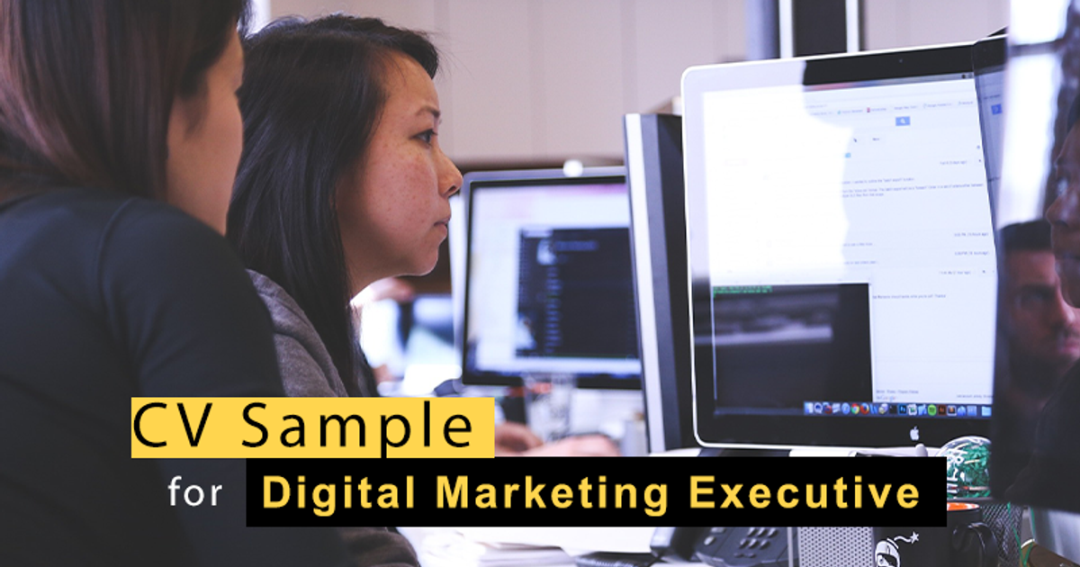 Resume & CV Sample for Digital Marketing Executive - Jobsdb Hong Kong