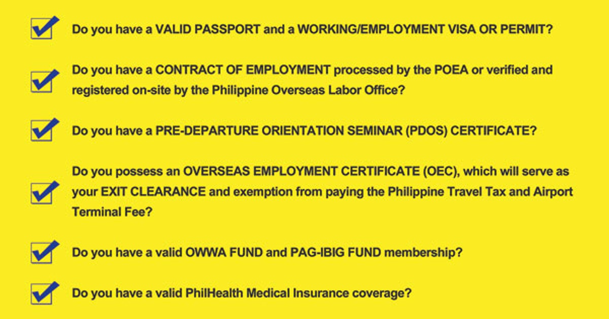 PEOS Now Mandatory for Prospective OFWs - Jobstreet Philippines