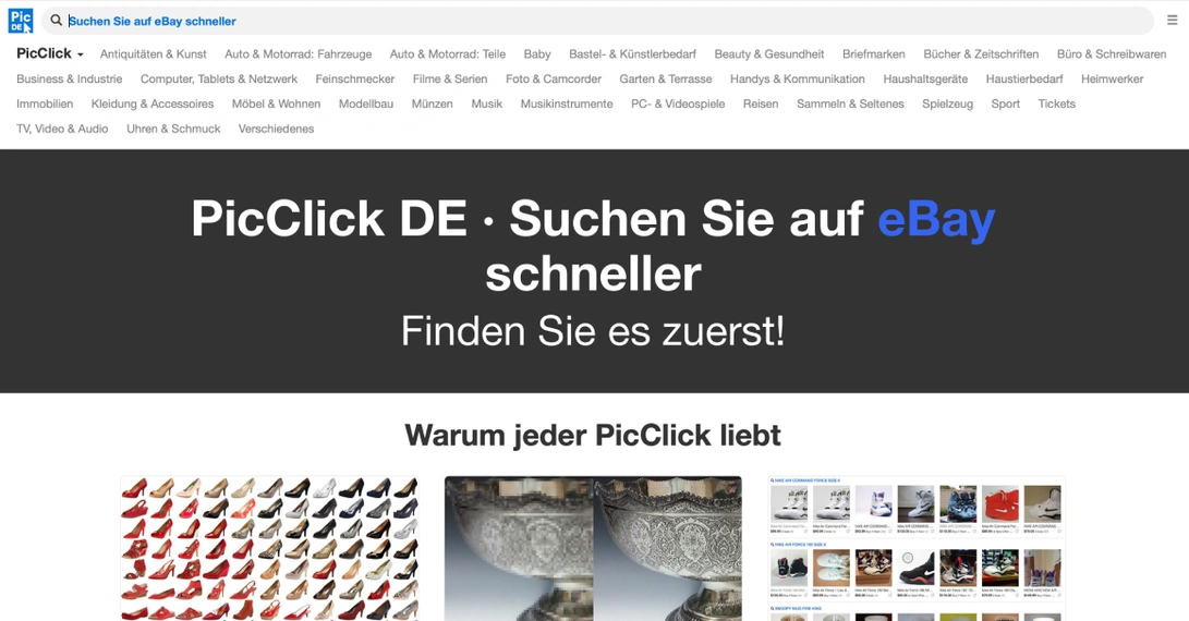 Picclick: Warum verzeichnet diese altbackene Seite noch Millionen Klicks?