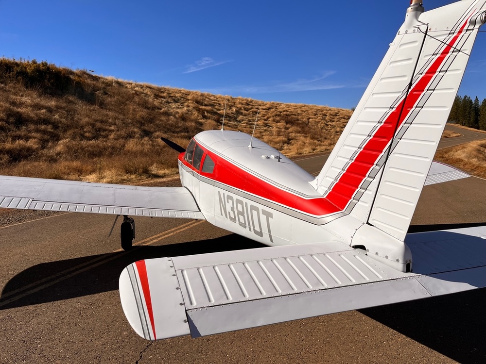 1968 Piper PA-28 Arrow 180 $55,000 (Here at Placerville) - N3810T