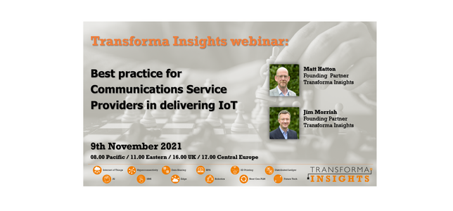 Webinar, 9th November: Best Practice for Communications Service Providers in delivering the IoT ...