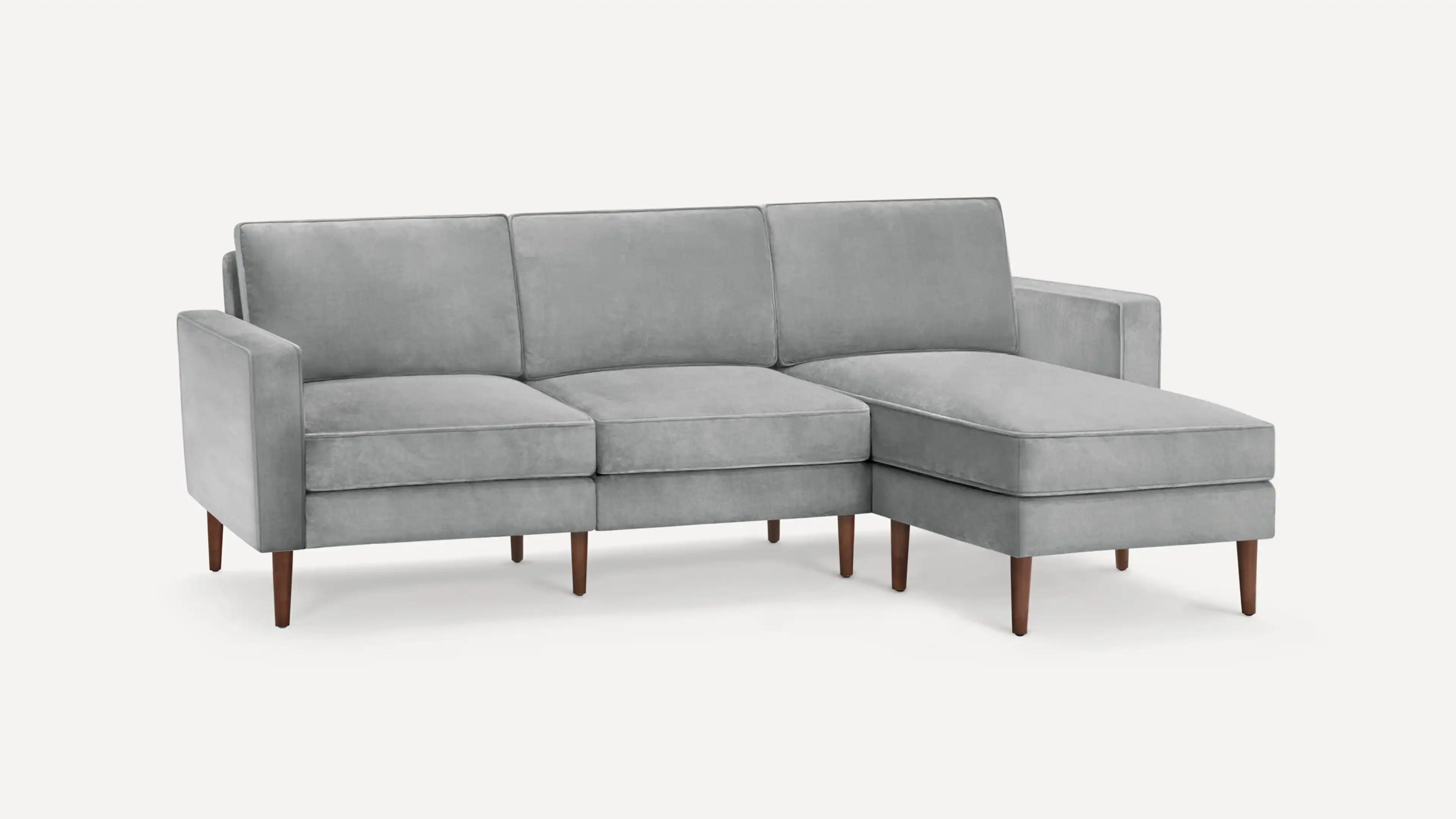 Velvet sectional chaise store
