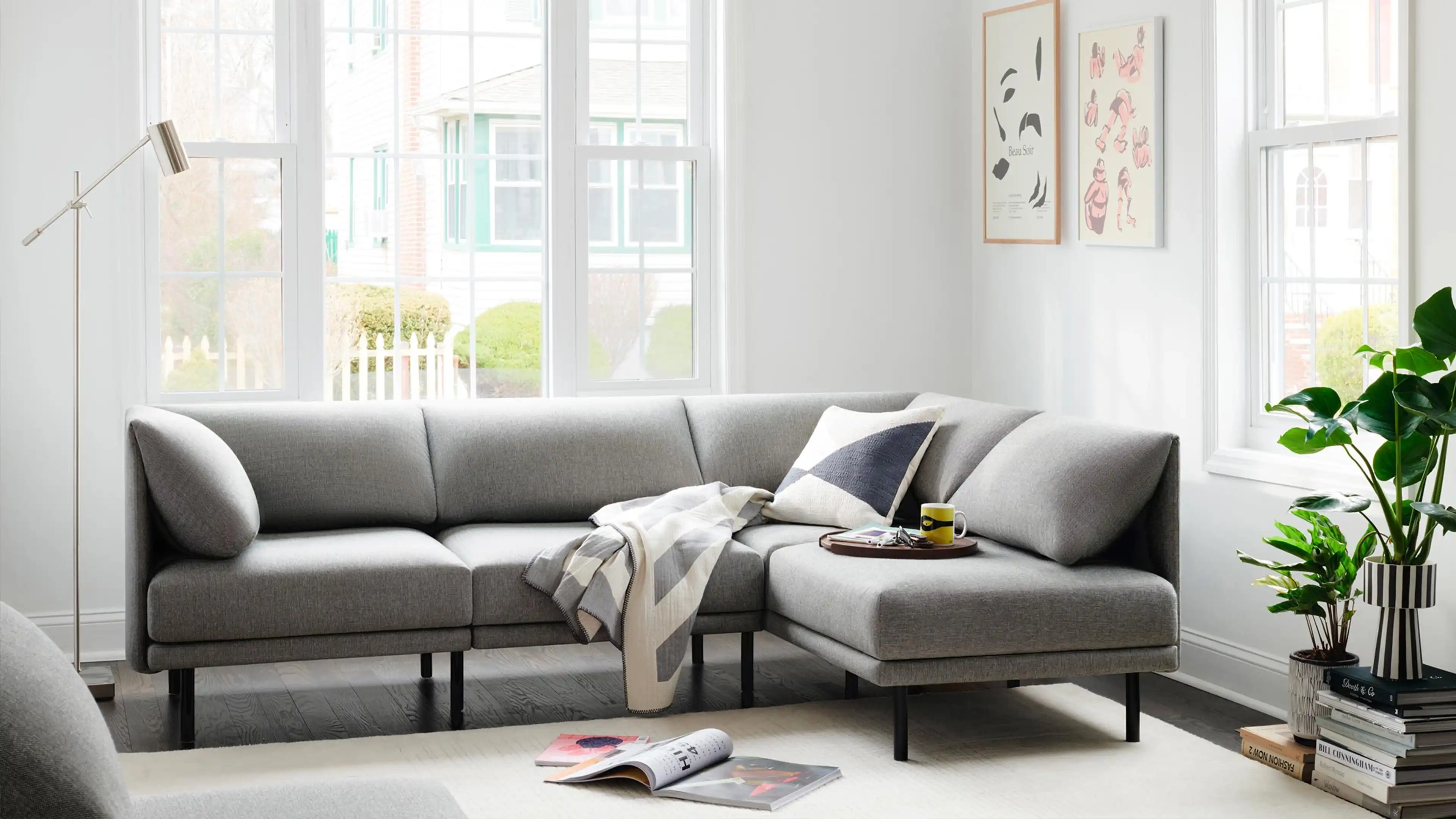 Sectional with corner table store