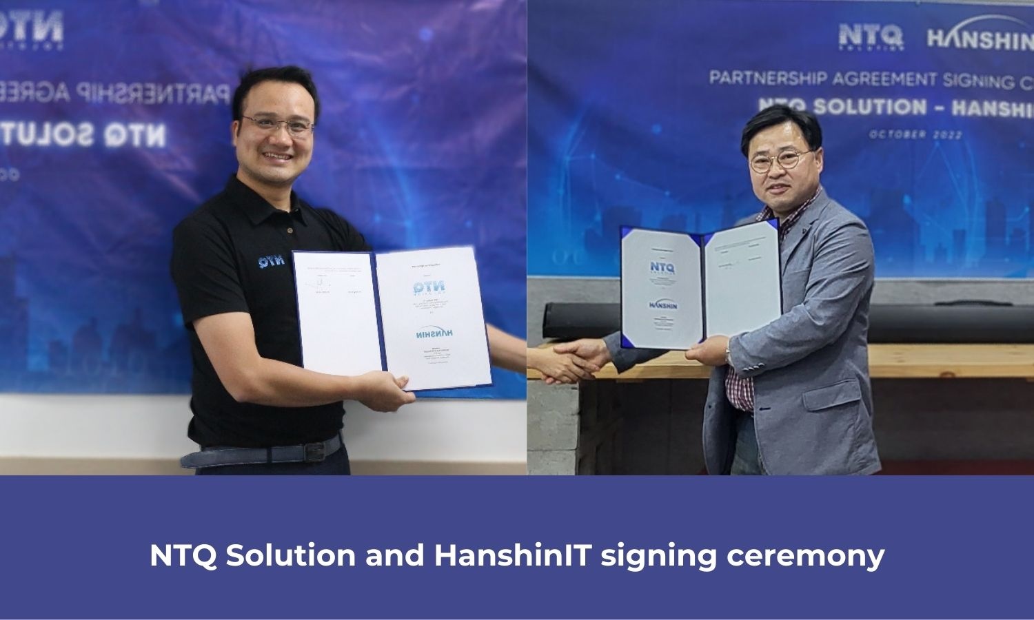 The Partnership Signing Ceremony Between NTQ Solution And HanshinIT!