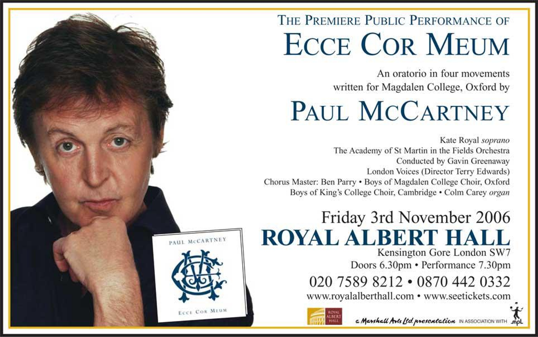 Paul McCartney | Ecce Cor Meum