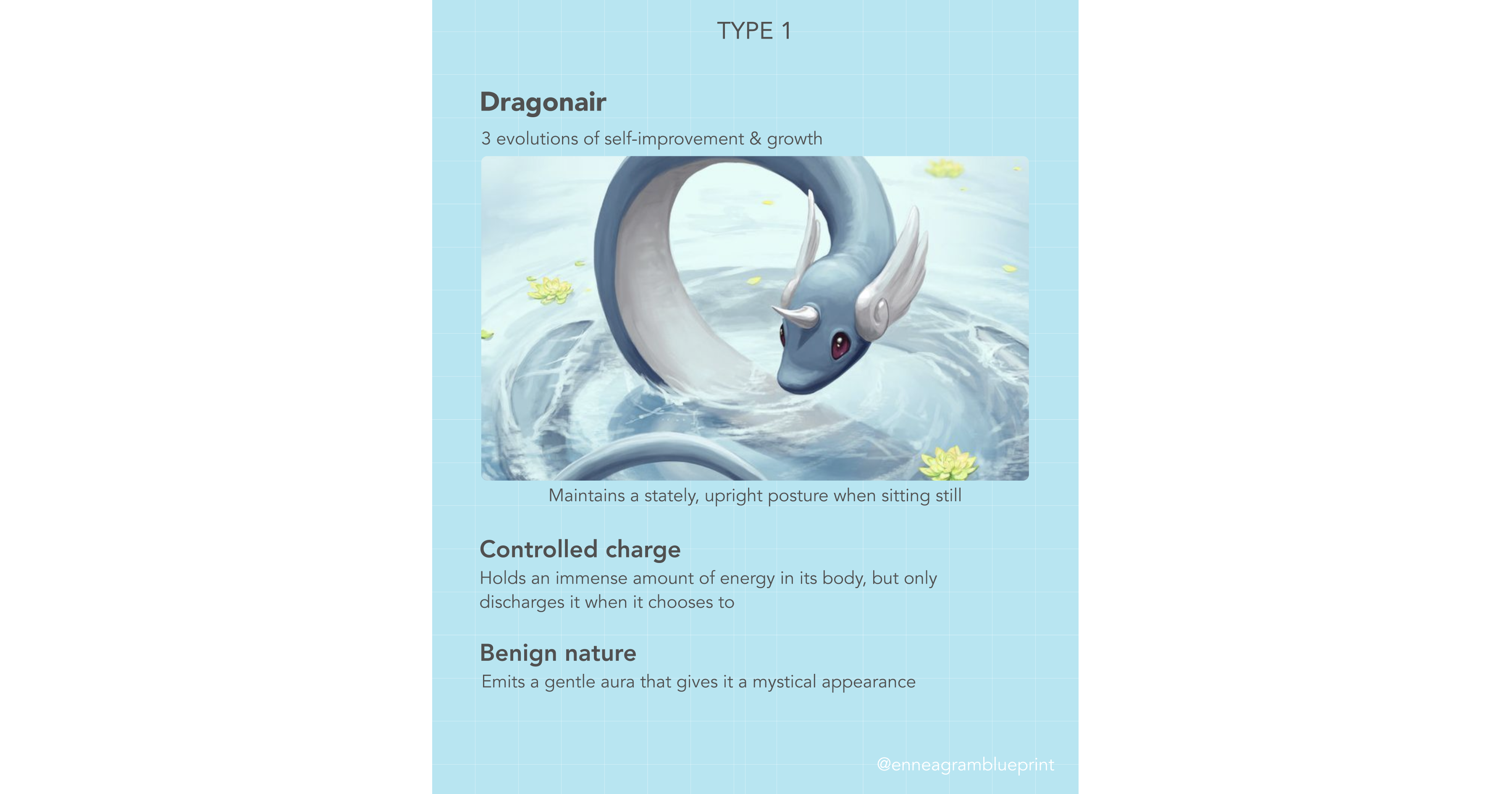 Enneagram types as Pokemon