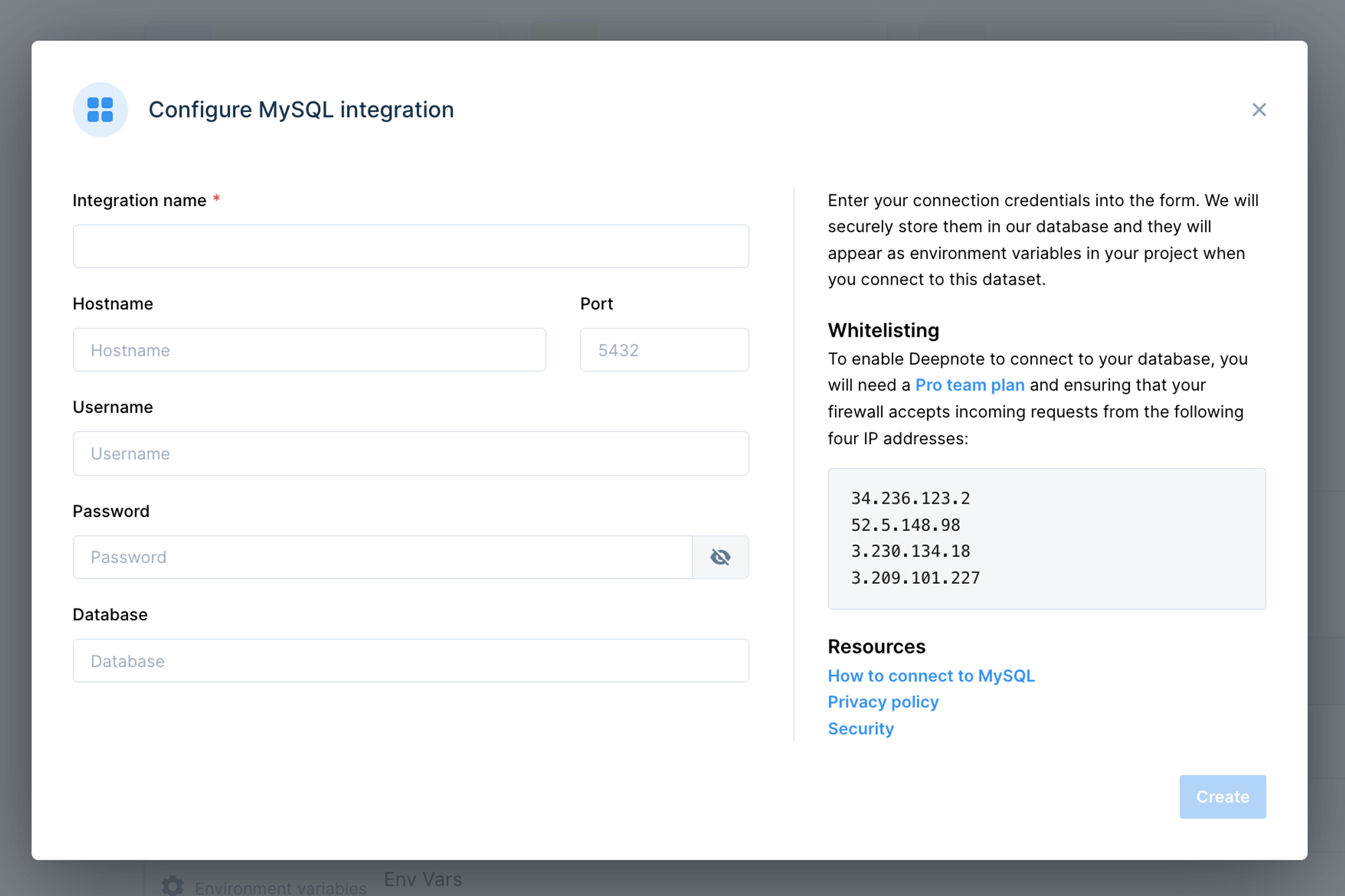 MySQL / MariaDB - Deepnote docs