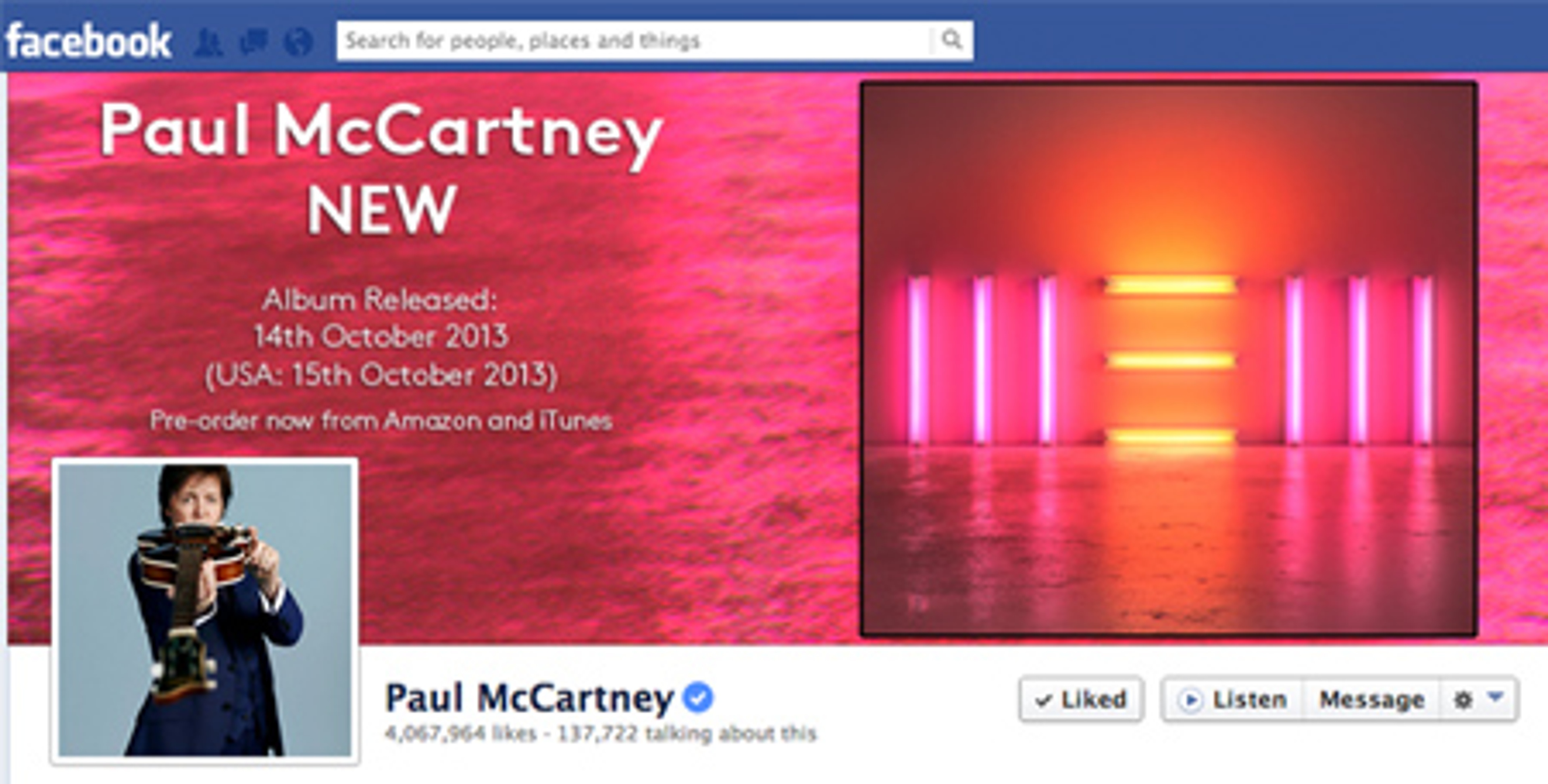Paul McCartney | News | Design Paul's Facebook Cover Photo!