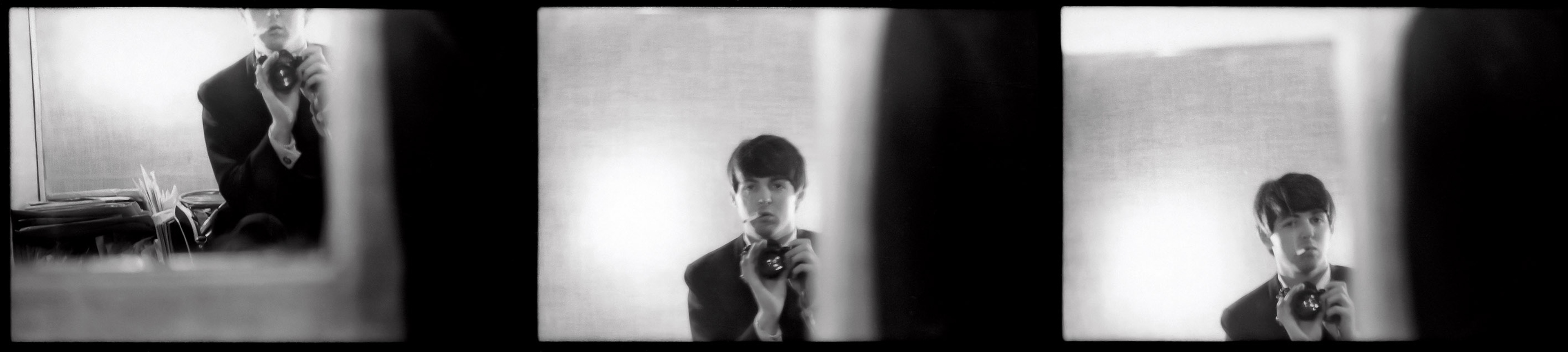 Triptych self-portrait photograph of Paul McCartney