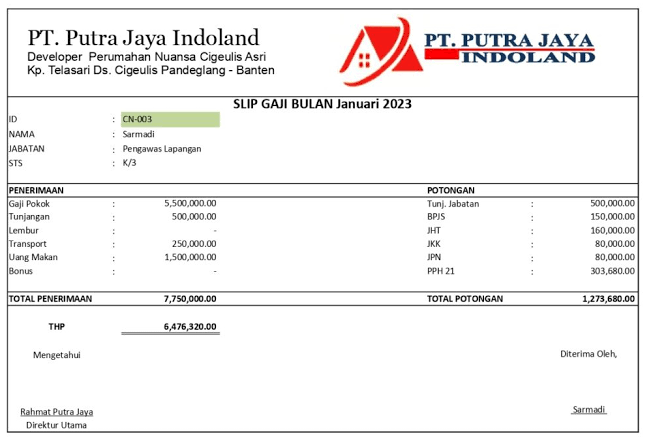 15 Contoh Slip Gaji Karyawan, Fungsi, dan Formatnya - Jobstreet Indonesia